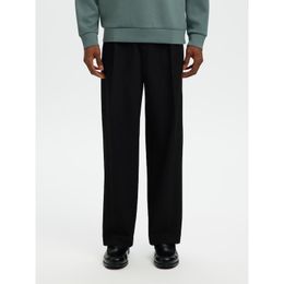 Selected Herren Selected Stoffhose &raquo;SLH220-LOOSE FINN FLEX PANTS NOOS&laquo; Materialmix, locker geschnitten schwarz XXL, N-Gr