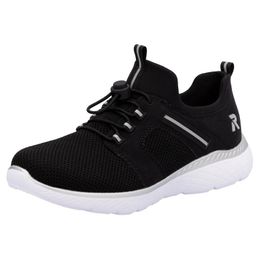 Rieker Sport Damen RIEKER Sport Slip-On Sneaker , Schlupfschuh, Halbschuh, Freizeitsneaker mit Anziehlaschen schwarz 40