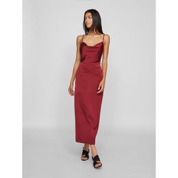 Vila Damen Tr&auml;gerkleid &raquo;VIRAVENNA STRAP ANKLE DRESS - NOOS&laquo; Kunstfaser, regular fit rot 42, N-Gr