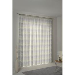 WIRTH Vorhang &raquo;Benewitz&laquo; Multifunktionsband 1 Stk. tlg. gr&uuml;n Jacquard, Baumwolle, Polyester 245cm, Multifunktionsband, 132cm