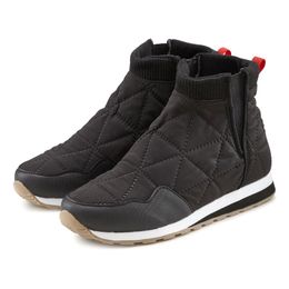 Vivance Damen Winterstiefelette in modischer Stepp-Optik, Ankle Stiefeletten, Outdoor Boots, Sneaker schwarz 35