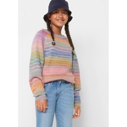 bonprix Kinder bonprix Strickpullover mit Rundhalsausschnitt und Raglan&auml;rmeln, f&uuml;r k&uuml;hlere Tage, Grobstrick rosa 176/182