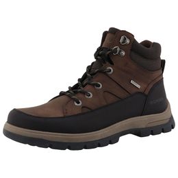 Romika Herren Winterboots Winterstiefelette, Outdoorschuh, Schn&uuml;rboots mit Innenrei&szlig;verschluss braun 40