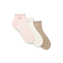 Hugo Underwear Herren HUGO Underwear Kurzsocken &raquo;3P SH HEART CC W&laquo; 3 Paar tlg. mit Logos aus metallenem Garn 39-42