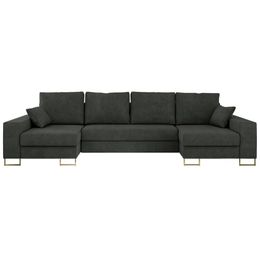 M&ouml;bel Kraft Wohnlandschaft mit Schlaffunktion Dorain grau Ma&szlig;e (cm): B: 312 H: 95 &raquo; M&ouml;bel Kraft