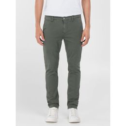 Replay Herren Chinohose &raquo;ZEUMAR&laquo; Slim Fit gr&uuml;n 33, L&auml;nge 32