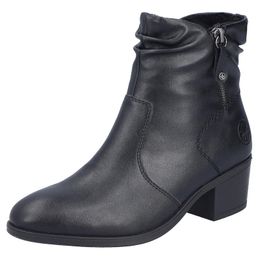 Rieker Damen Stiefelette Boots, Klassik-Stiefelette, Blockabsatz, mit slouchy Schaft schwarz 39
