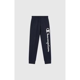 Champion Jungen Jogginghose &raquo;SPORTWEAR JOGGERS Standard Fit&laquo; f&uuml;r Kinder, mit gerippten Beinabschl&uuml;ssen, aus Baumwolle und Polyester blau S, N-Gr