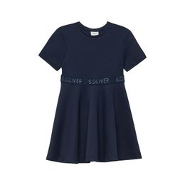 s.Oliver Junior M&auml;dchen s.Oliver Junior Sommerkleid mit Logo-Glitzertape blau 98, N-Gr