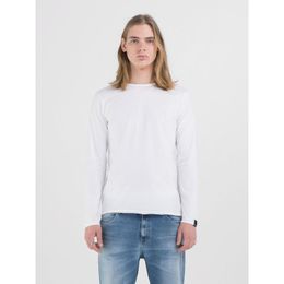 Replay Herren Langarmshirt wei&szlig; XS