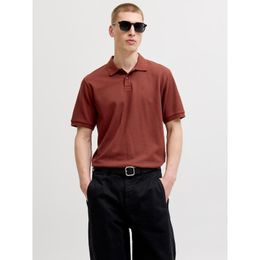 Jack & Jones Jack & Jones Herren Poloshirt &raquo;JJEAUSTIN POLO SS NOOS&laquo; Materialmix, regular fit braun M