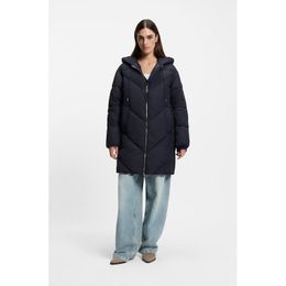 BOSS Orange Damen BOSS Orange Steppmantel &raquo;Piapolly Premium Damenmode&laquo; mit Kapuze, Chevron-Steppung blau 44