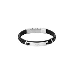 Police Armband 'Looper' Herren Gr&ouml;&szlig;e 19 cm schwarz / silber