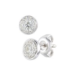DIAMANT LETERNEL Earrings 'Ohrstecker aus 375 Wei&szlig;gold mit 0.33 Karat Diamant' female size One size Silver