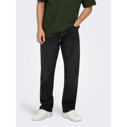 Only & Sons Only & Sons Herren ONLY & SONS Regular-fit-Jeans &raquo;ONSEDGE STRAIGHT BROMO 0017 DOT DNM NOOS&laquo; schwarz 29, L&auml;nge 34