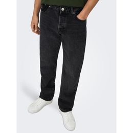 Only & Sons Only & Sons Herren ONLY & SONS Regular-fit-Jeans &raquo;ONSEDGE STRAIGHT BROMO 0017 DOT DNM NOOS&laquo; schwarz 34, L&auml;nge 30