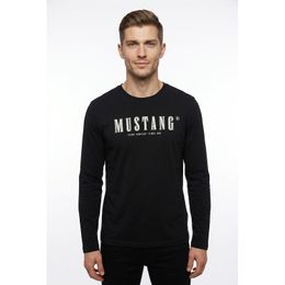 Mustang Herren Mustang Langarmshirt &raquo;Style Adrian&laquo; plakativ bedruckt schwarz S