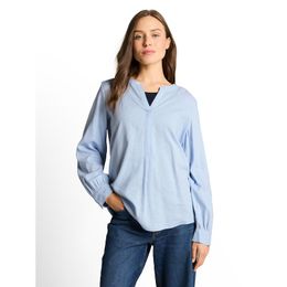 Tom Tailor Damen Tom Tailor Langarmbluse mit Viskose blau 34