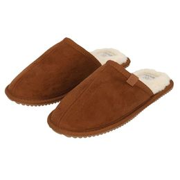 Xq Footwear Damen XQ Footwear Pantoffel 2 Stk. tlg. aus Wildlederimitat mit Gummisohle braun 41/42