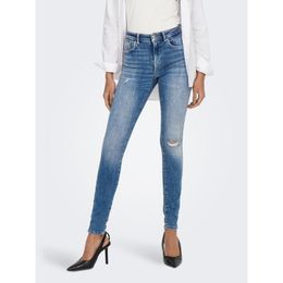 Only Damen Only Skinny-fit-Jeans &raquo;ONLPOWER LIFE MID PUSH&laquo; Baumwollmischung, skinny fit, regular waist blau XS (34), L&auml;nge 30