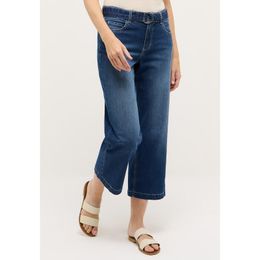 Angels Damen Angels 7/8-Jeans &raquo;Linn City&laquo; Culotte im Relaxed Fit, mit G&uuml;rtel blau 40, L&auml;nge 26