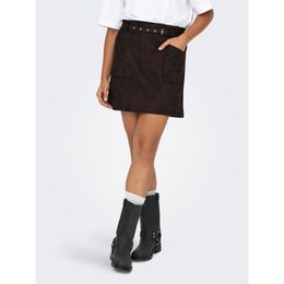 Only Damen Only Minirock &raquo;ONLDIANE HEIDI LIFE FAUX SUEDE SKIRT OTW&laquo; braun M (38)