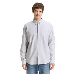 Tom Tailor Denim Herren Tom Tailor Denim Langarmhemd gestreift, mit Button-down-Kragen L, N-Gr