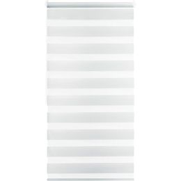 GOOD LIFE Doppelrollo &raquo;Alina 1&laquo; blickdicht ohne Bohren individuelle Lichtregulierung, unifarben, Montage mit Klemmtr&auml;gern wei&szlig; Polyester 150cm, 55cm