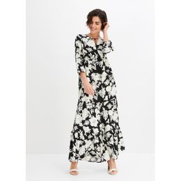 bonprix Damen bonprix Maxikleid f&uuml;r Fr&uuml;hling und Sommer, aus Viskose, ausgestellte Passform 38, N-Gr