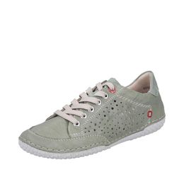 Rieker Damen Sneaker Schn&uuml;rschuh, Halbschuh, Freizeitschuh mit Perforation gr&uuml;n 36