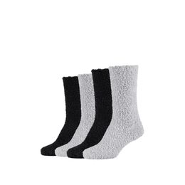 Camano Damen Socken &raquo;warm & cozy&laquo; 4 Paar tlg. bequem, weich, soft, kein Einschneiden, winter warm cozy schwarz 35-38
