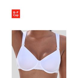 Nuance by Lascana Still-BH mit B&uuml;gel & atmungsaktiven Spacer-Schalen, aus weicher Baumwolle wei&szlig; 85, Cup C Still-BH