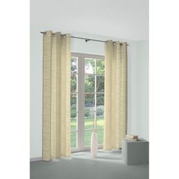 WIRTH Vorhang &raquo;Niederau&laquo; &Ouml;sen 1 Stk. tlg. grau Jacquard, Polyacryl, Polyester 145cm, &Ouml;sen, 132cm