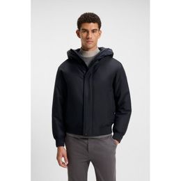 BOSS Orange Herren BOSS Orange Blouson &raquo;Osis&laquo; mit Kapuze relaxed fit, mit wattierter Kapuze, verdeckter Rei&szlig;verschluss blau 56