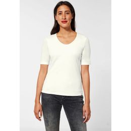 Street One Damen Street One T-Shirt &raquo;Style Palmira&laquo; im Basic-Style wei&szlig; 42