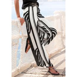s.Oliver Damen s.Oliver Palazzohose &raquo;mit weiter, lockerer Beinform&laquo; aus Viskose-Crepe, luftige Sommerhose, Schlupfhose casual 38, N-Gr