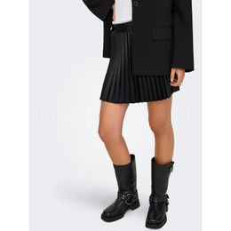 Only Damen Only Lederimitatrock &raquo;ONLVIVE LIFE HW PLEAT FAUX LE SKIRT PNT&laquo; schwarz XS (34)