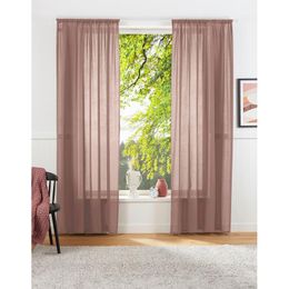 LeGer Home by Lena Gercke Vorhang &raquo;Lanea&laquo; Stangendurchzug 1 Stk. tlg. Leinenoptik, 1 Schal, verschiedene Gr&ouml;&szlig;en orange Baumwolle, Polyester 145cm, 