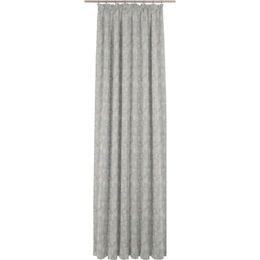 Adam Vorhang &raquo;Flower Cuv&eacute;e&laquo; Kr&auml;uselband 1 Stk. tlg. aus 100% Bio-Baumwolle grau Jacquard, Baumwolle (Bio-Baumwolle) 145cm, Kr&auml;uselband, 145cm