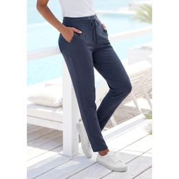 Lascana Damen Lascana Schlupfhose &raquo;in bequemer Passform und b&uuml;gelfreiem Material&laquo; aus glatter Jerseyqualit&auml;t, leichte Sommerhose mit Taschen, 