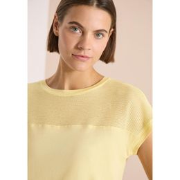 Cecil Damen T-Shirt Sommerliche Leichtigkeit durch das Mesh-Detail S (38)