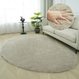 LeGer Home by Lena Gercke Hochflor-Teppich &raquo;Halrum, einfarbig, besondere Form, modern&laquo; U-f&ouml;rmig 25 mm H&ouml;he organische Form, bean shape, kuschelig, 