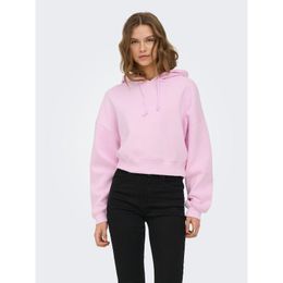Only Damen Only Kapuzensweatshirt &raquo;ONLSWEAT LIFE L/S HOODIE CROPPED SWT&laquo;, Baumwollmischung, loose fit S
