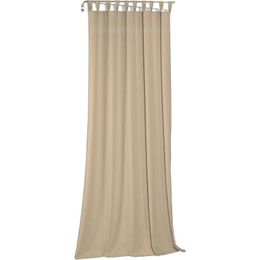 WIRTH Vorhang &raquo;Wiessee&laquo; Schlaufen 1 Stk. tlg. beige Jacquard, Baumwolle, Leinen, Modal 245cm, Schlaufen, 150cm