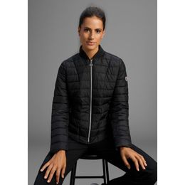 Kangaroos Damen Kangaroos Steppjacke &Uuml;bergangsjacke, figurbetonter Schnitt, h&uuml;ftlange Passform schwarz 32