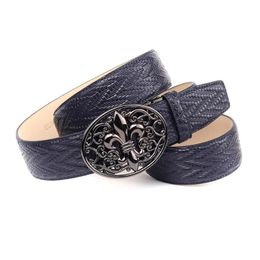 Anthoni Crown Damen Lederg&uuml;rtel blau 110