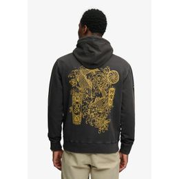 Superdry Herren Kapuzensweatshirt &raquo;TOKYO NARRATIVE LOOSE HOOD&laquo;, mit coolem Tattoo-Print schwarz XXL
