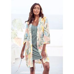 Vivance Dreams By Lascana Damen Vivance Dreams by Lascana Kimono uni oder mit floralem Druck bunt 32/34