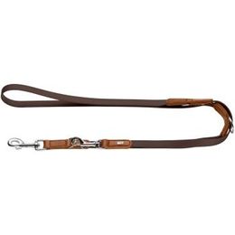 Sport Dog Dog Sport HUNTER verstellbare Hundef&uuml;hrleine wolmar biothane x leder braun 1,9 cm
