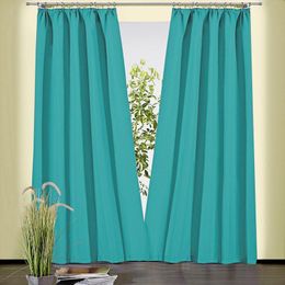 Weckbrodt-Gardinen Vorhang &raquo;Sento&laquo; Kr&auml;uselband 1 Stk. tlg. Baumwolle, blickdicht, matte Struktur, unifarben, Gardine, Store blau Baumwolle, Polyester 150cm, Kr&auml;uselband,